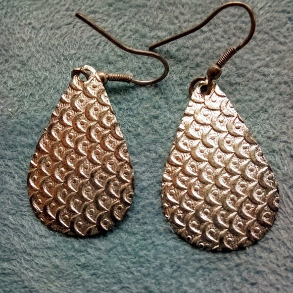 Jewelry | Silver Patterned Earrings | Poshmark